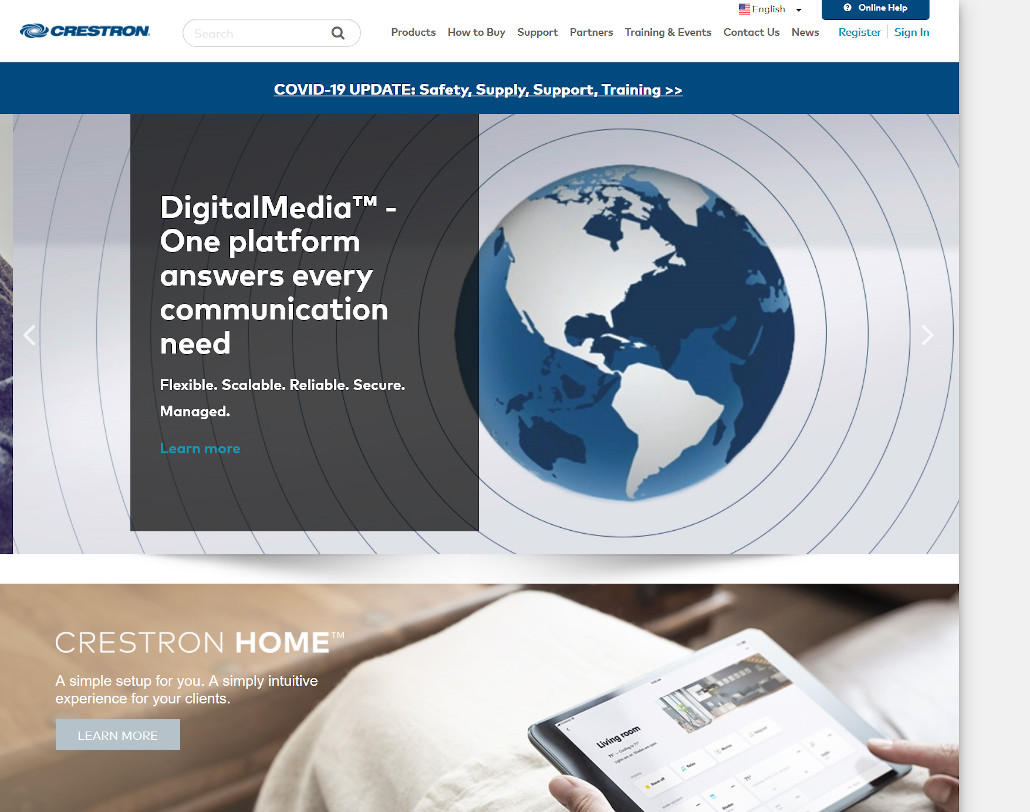 Crestron-Website in online - AV-views